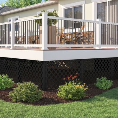 Barrette Outdoor Living 4 ft. Black Vinyl Lattice Divider (2-Pack) at ...