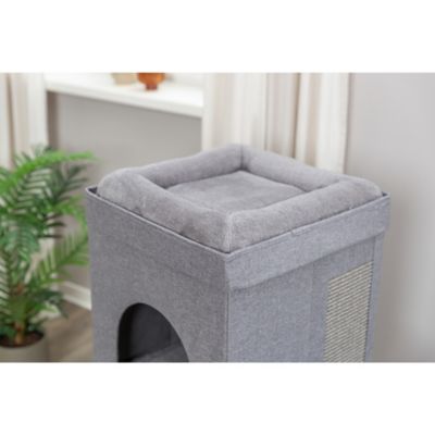 TRIXIE Crazy Cube Stackable Cat Condo, Indoor Cat House with Scratching ...