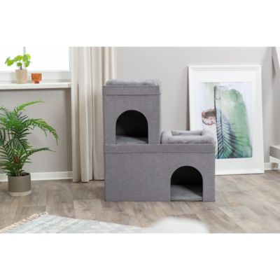 TRIXIE Crazy Cube Stackable Cat Condo, Indoor Cat House with Scratching ...
