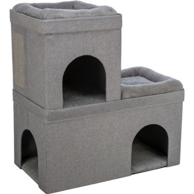 TRIXIE Crazy Cube Stackable Cat Condo, Indoor Cat House with Scratching ...