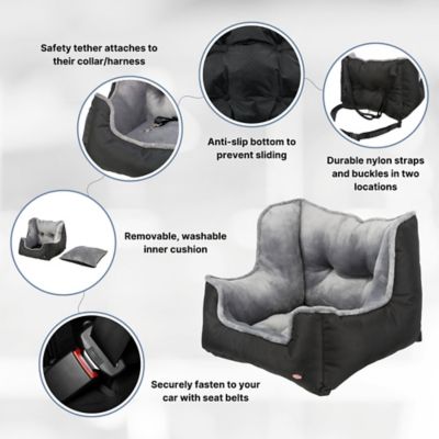 TRIXIE Convertible Deluxe Dog Car Seat for Small Dogs, Dog Booster Seat ...