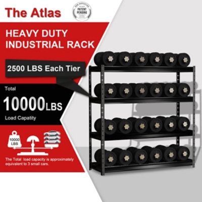 Shuntong The Atlas 4-Tier Industrial Strength Steel Shelving Unit Load ...