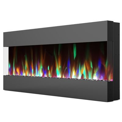 Hanover Fireside 50 in. Recessed/Wall-Mounted Electric Fireplace with ...