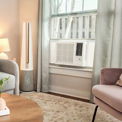 LG 12,200 BTU Window Air Conditioner with Cool, Heat and Wi-Fi Control ...