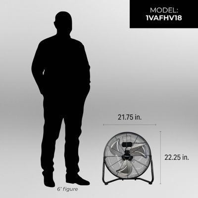 VisionAir 18 in. High Velocity Floor Fan with Aluminum Oil Bearing ...