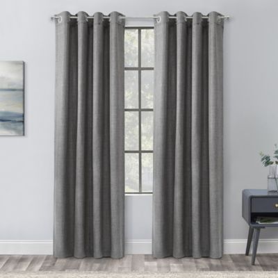 Habitat Sanders Light Filtering Grommet Curtain Panel, 52 x 95in.,Grey ...