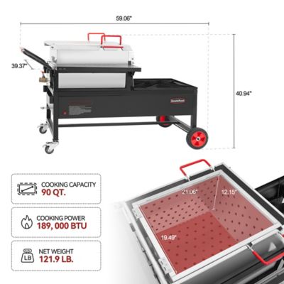 Creole Feast Single Sack Crawfish Boiler and Cooker Combo, Propane Gas ...