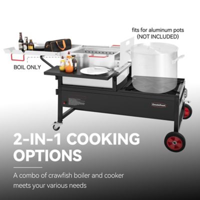 Creole Feast Single Sack Crawfish Boiler and Cooker Combo, Propane Gas ...