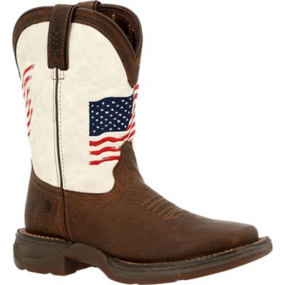 Durango Lil' Durango Kids USA Flag Rebel Pro Boot, 11 M,Bay Brown/White ...