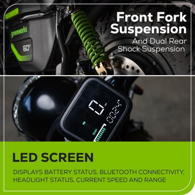 Greenworks 60V STEALTH Battery-Powered Electric Mini Bike, BATTERIES ...