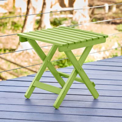 Shine Company Apex Square Outdoor Folding Adirondack End Table (Assembled)