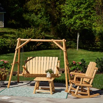 Red Shed 2-Person A-Frame Log Swing, 450 lb. Weight Capacity, Light ...