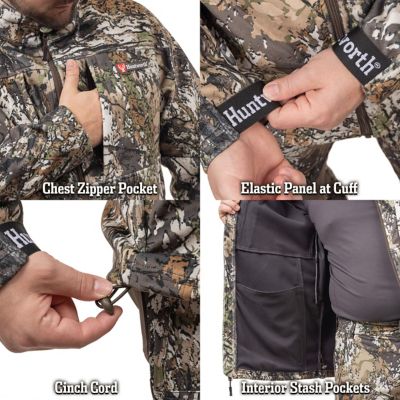 Huntworth Men's Elkins Mid Weight Windproof, Soft-Shell Jacket, Grid ...