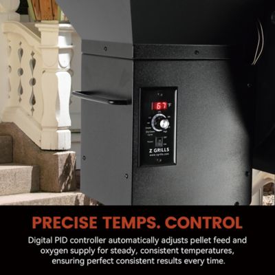 Z GRILLS 8-in-1 BBQ Wood Fire Pellet Grill and Smoker, Black/Silver at ...