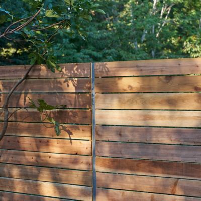 Lifetime Steel Post 8 ft. x 4 in. Powder Coated Steel Metal Fence Post ...