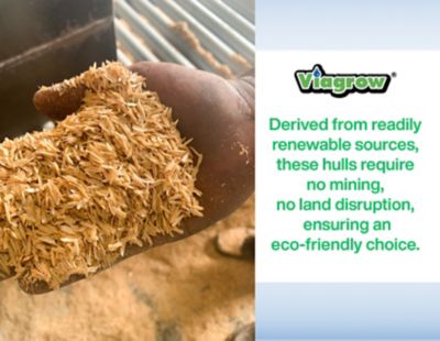 Viagrow 40 lb. Compressed Bag 6 cu. ft. Organic Rice Hulls, Soil ...