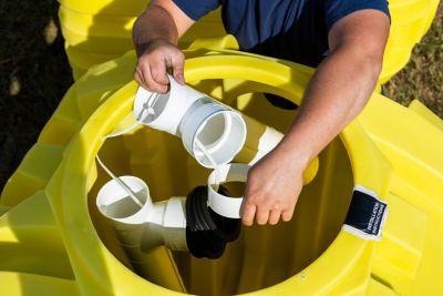 Norwesco Legacy 1000 Gallon Double Compartment Ribbed Septic Tank with ...