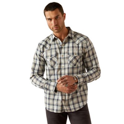 Ariat Men's Retro Hampton Western Long-Sleeve Button-Down Shirt, XLT ...