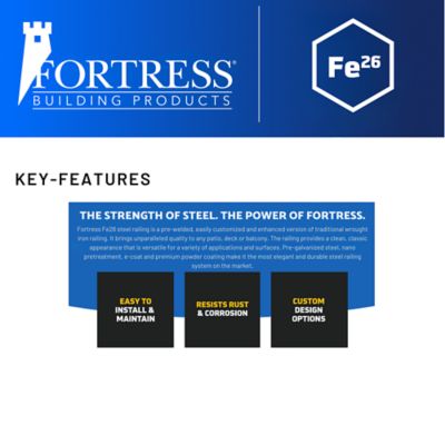 Fortress Building Products Bronze Steel Railing Corner Post with ...