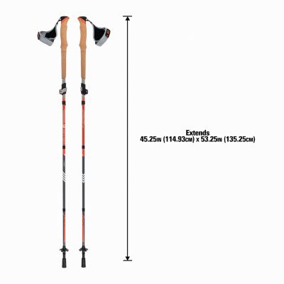 Terrain Alpha Vertex Carbon Trekking Poles, Canyon Sunset, 22012 at ...