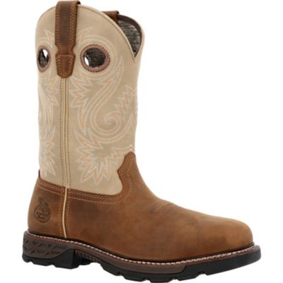 Georgia Boot Men's Square Pull On 11 in. Brown GB00670, 10 M,Brown at ...