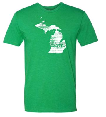 Home State Apparel Unisex Michigan State Silhouette Farm T-Shirt, M ...
