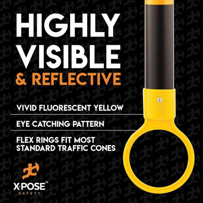 Xpose Safety Retractable Cone Bar, 6-10 ft. Length, Black/Yellow at ...