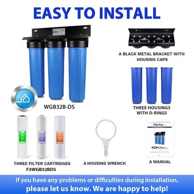 iSpring 3-Stage Water Descaler and Water Filter, WGB32B-DS