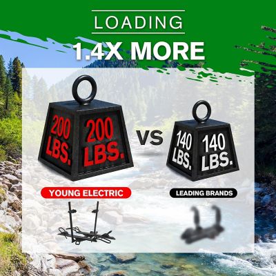 Young Electric 200 lb. Aluminum Hitch Mounted Platform E-Bike Rack at ...