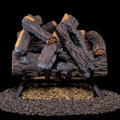 Duluth Forge Vented Natural Gas Log Set with Remote Control Kit - 18 in ...