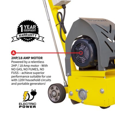 Tomahawk Power Electric 8 in. Concrete Scarifier Planer Grinder for ...