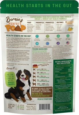 Bernie's Perfect Poop Digestion Dog Supplement, Cheese Flavor, 12.8 oz ...