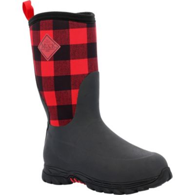 Muck Boot Company Kid's Rugged II Plaid Neoprene Boot, 7 M,Black ...