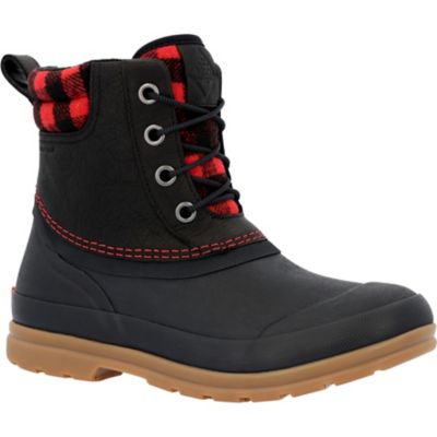 Muck Boot Company Women's Originals Leather/Plaid Duck Boot, 11 M,Black ...