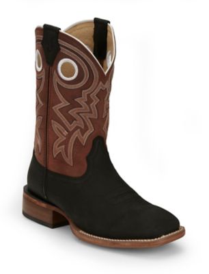 Justin Men's Frontier Big News 11 in. Leather Sole Western Boot, 9 D ...