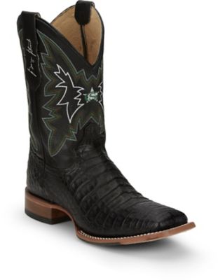 Justin Men's George Strait Haggard 11 in. Caiman Western Boot, 7.5 D ...