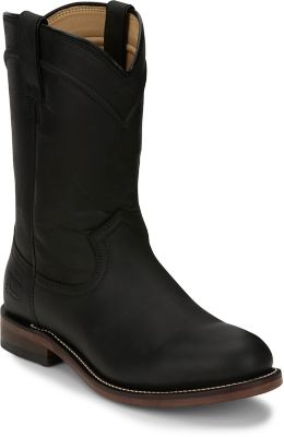 Justin Men's Braswell 10 in. Pull On Roper, 11 D,Black at Tractor Supply Co