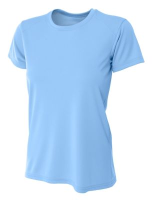 A4 Women's Cooling Performance Short Sleeve Crew Neck Shirt, XS,Light ...