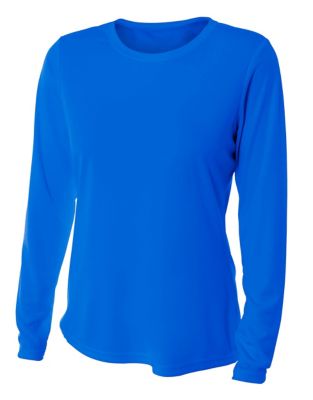 A4 Women's Cooling Performance Long Sleeve Crew Neck Shirt