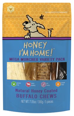 Honey I'm Home Natural Honey Coated Water Buffalo Mini Muncher Variety ...