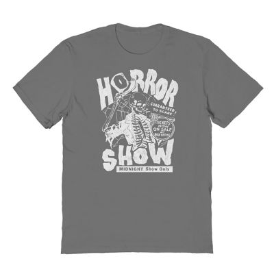 Goodie Two Sleeves Men's Horror Show Halloween T-Shirt, XL,Charcoal at ...