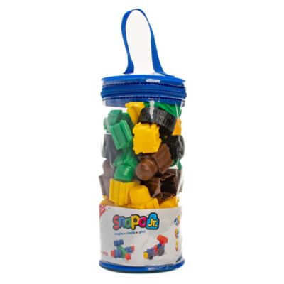 Snapo Jr. Dinosaur Creator Kit - 40 pcs - Green-Yellow-Brown Blocks ...