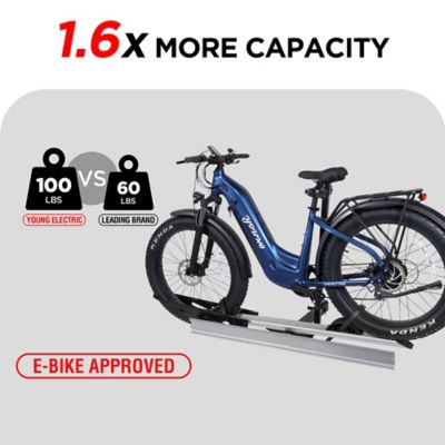 Young Electric 100 lb. Hitch Mount Single Bike Rack with Ramp at ...