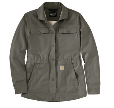 Carhartt Women's TENCEL Fiber Series Relaxed Fit Canvas Coat, XS,Dusty ...