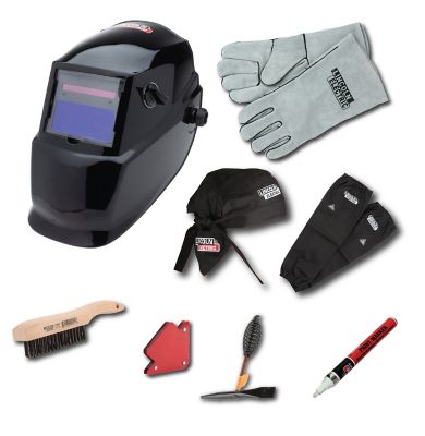Lincoln Electric Black Glossy Welding Helmet Kit with Auto Darkening ...