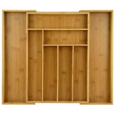 Heim Concept Bamboo Expandable 6 - 8 Slots Utensils Organizer at ...
