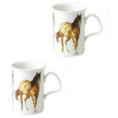 Roy Kirkham Lancaster Mug - My Horse Set of 2, Brown Horse Bone China ...
