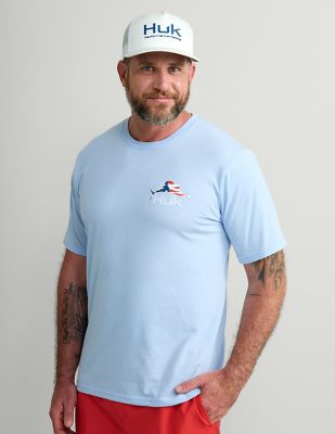 Huk Men's Fish Flag T-Shirt, L,Marolina Blue at Tractor Supply Co