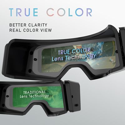 YesWelder True Color Auto Darkening Welding Goggles with Shield Mask at ...