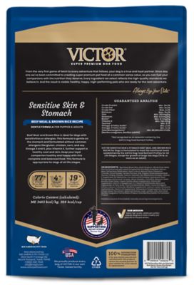 Victor All Life Stages Sensitive Skin and Stomach Beef Meal and Brown ...
